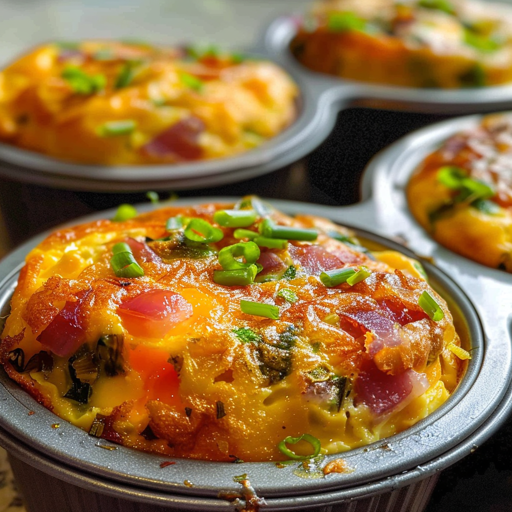 Back-to-school muffin tin omelets