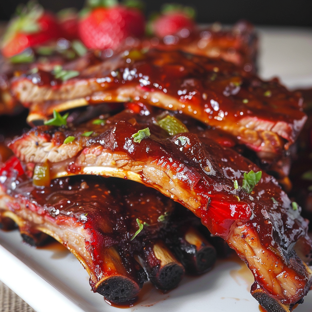 Juneteenth Strawberry Soda Ribs