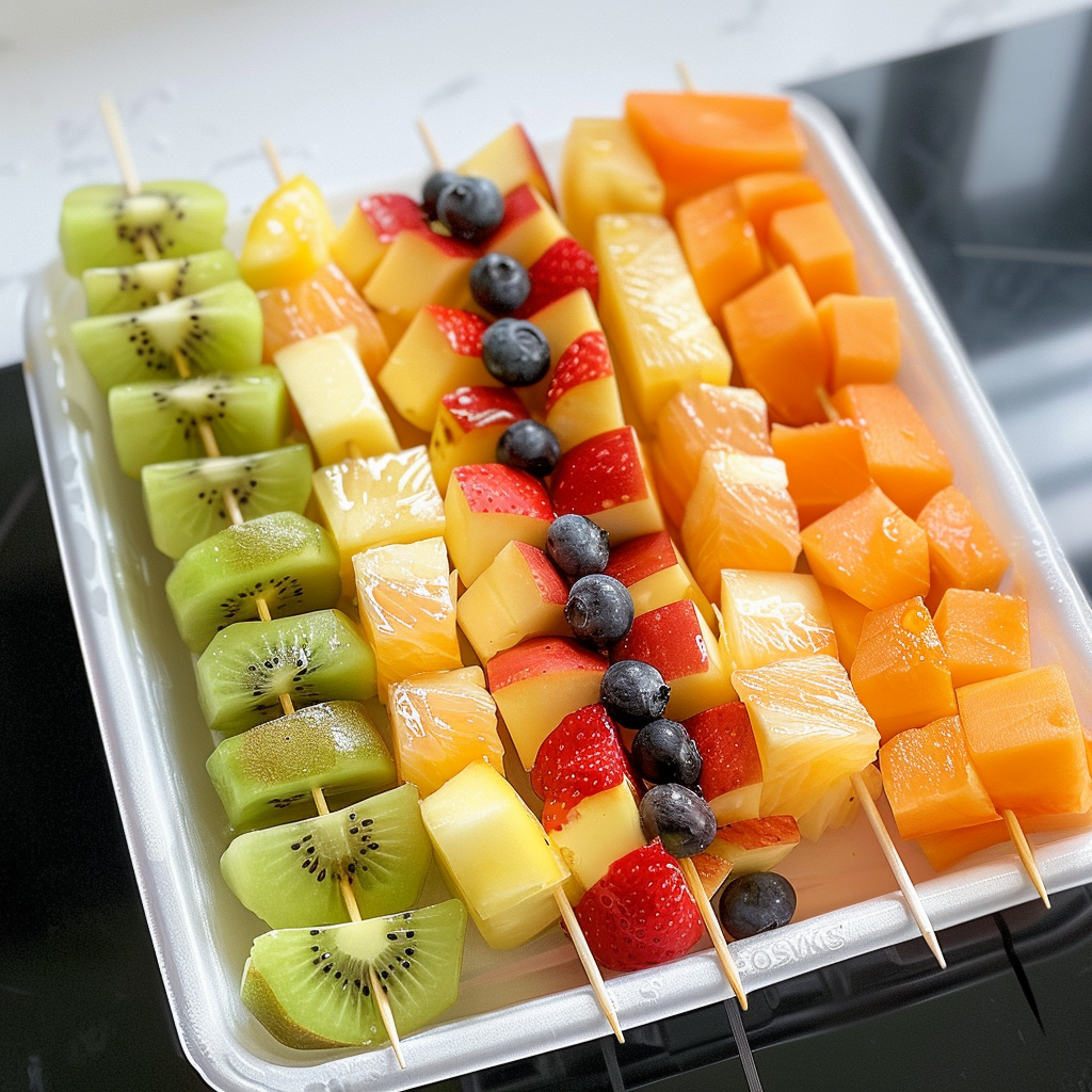 Lunch Box Cheese and Fruit Skewers