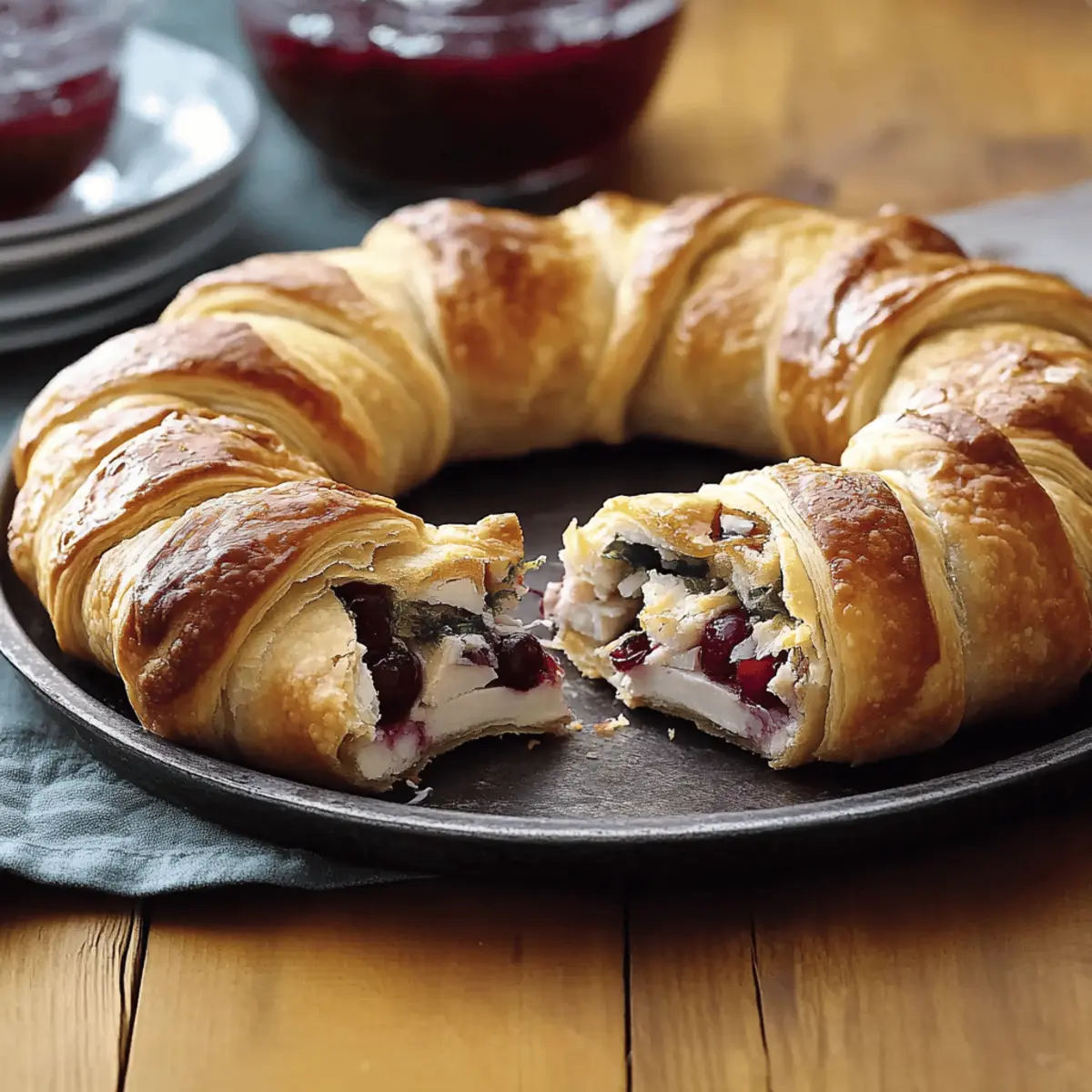 Savory Turkey and Cranberry Crescent Ring Recipe