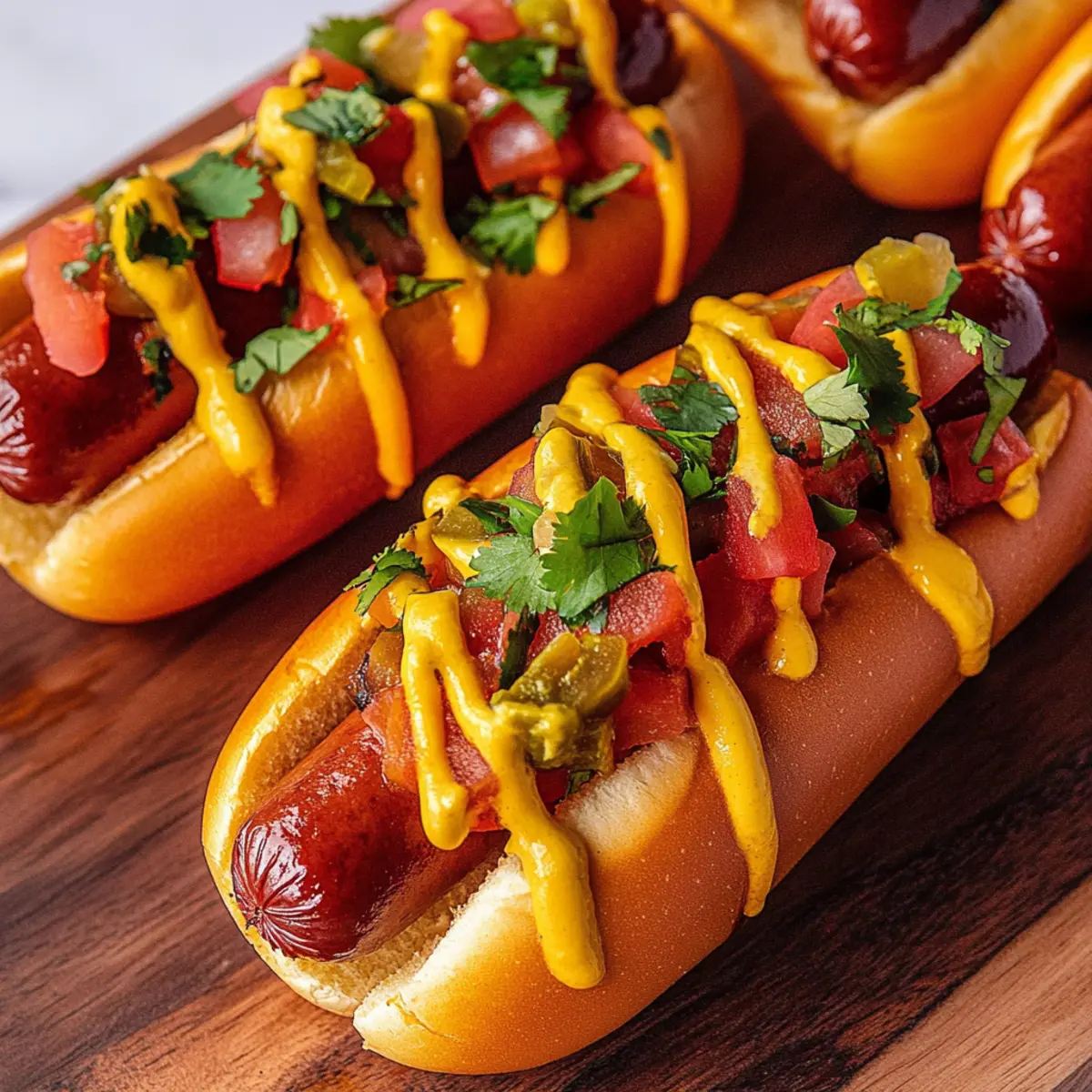 Delicious Mexican Hot Dogs with Caramelized Veggies Recipe