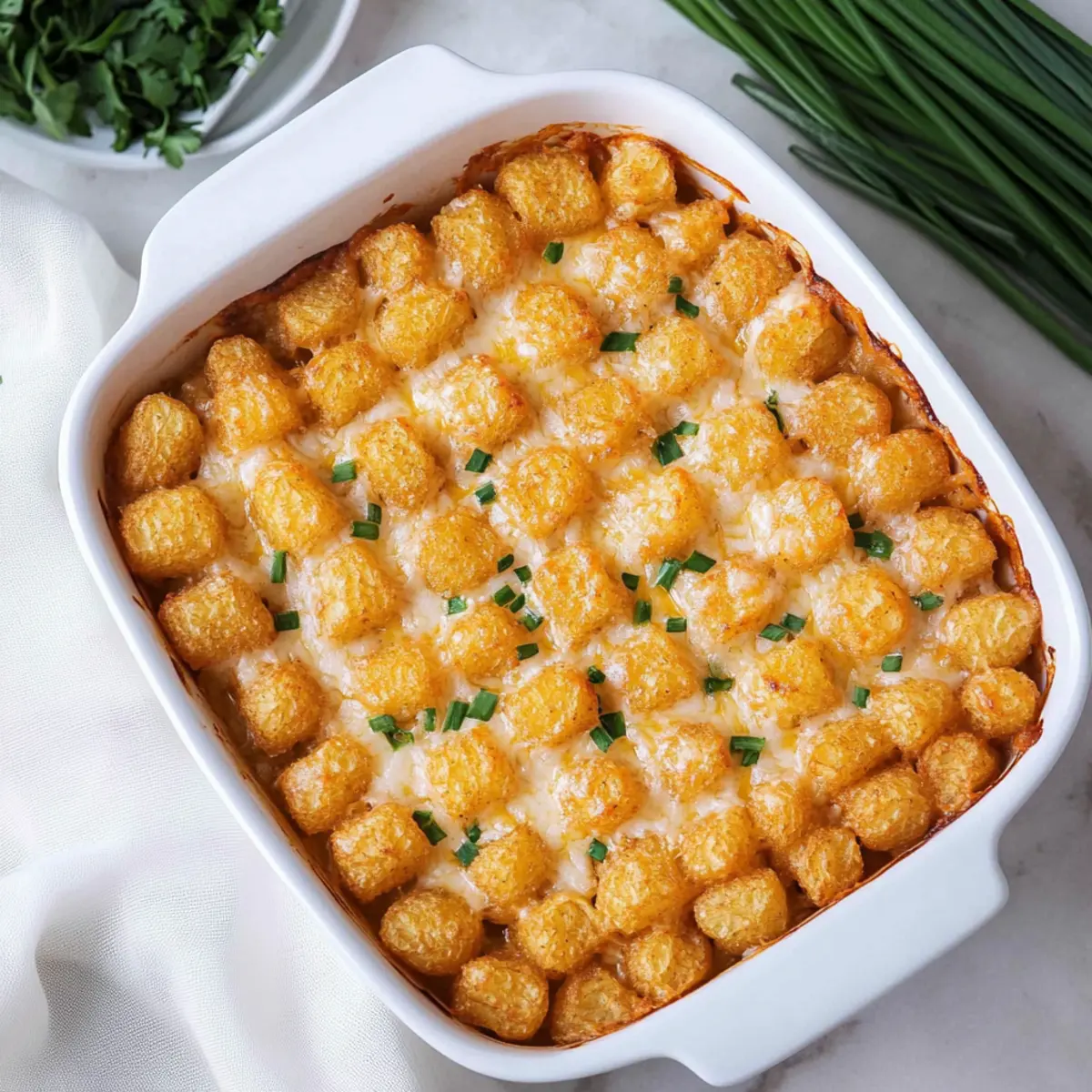 Simple Tater Tot Casserole: Easy Cheeseburger Delight Recipe