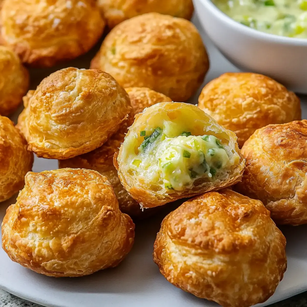 Delicious Irish Beer Cheese Puffs with Savory Leek Dip Recipe