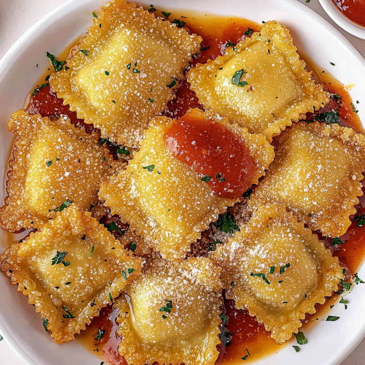 Crispy Fried Ravioli Recipe with Marinara Dipping Sauce