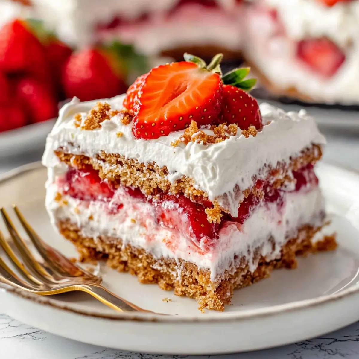 Delicious No-Bake Strawberries & Cream Icebox Cake Recipe