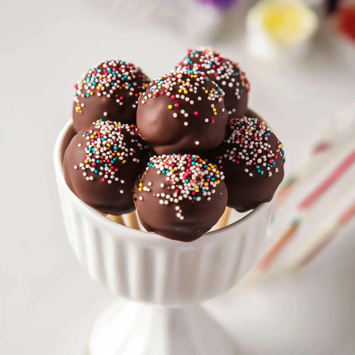 Homemade Chocolate Cake Pops with Frosting & Coating