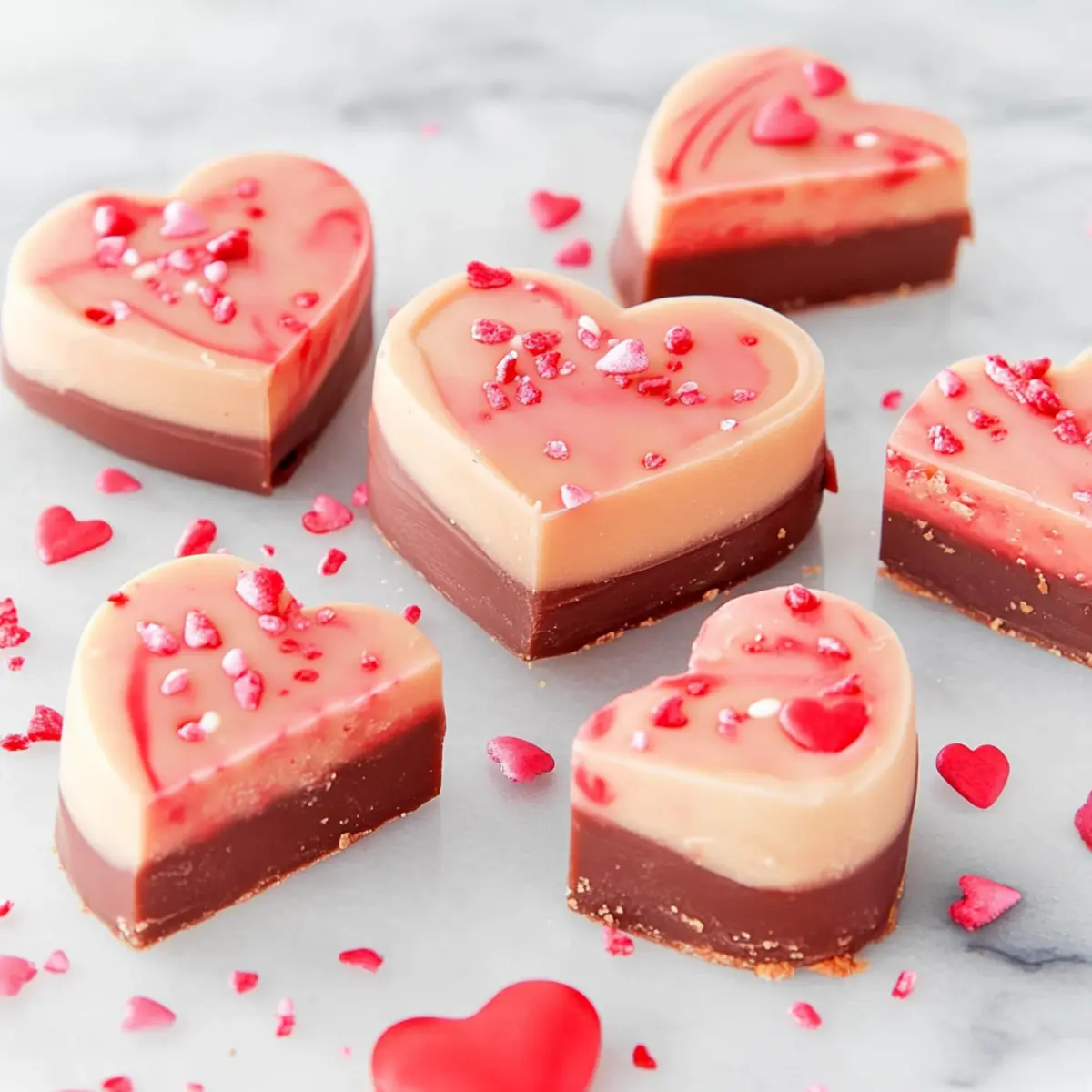 Delicious Valentine's Day Fudge Recipe with Heart-Shaped Sprinkles