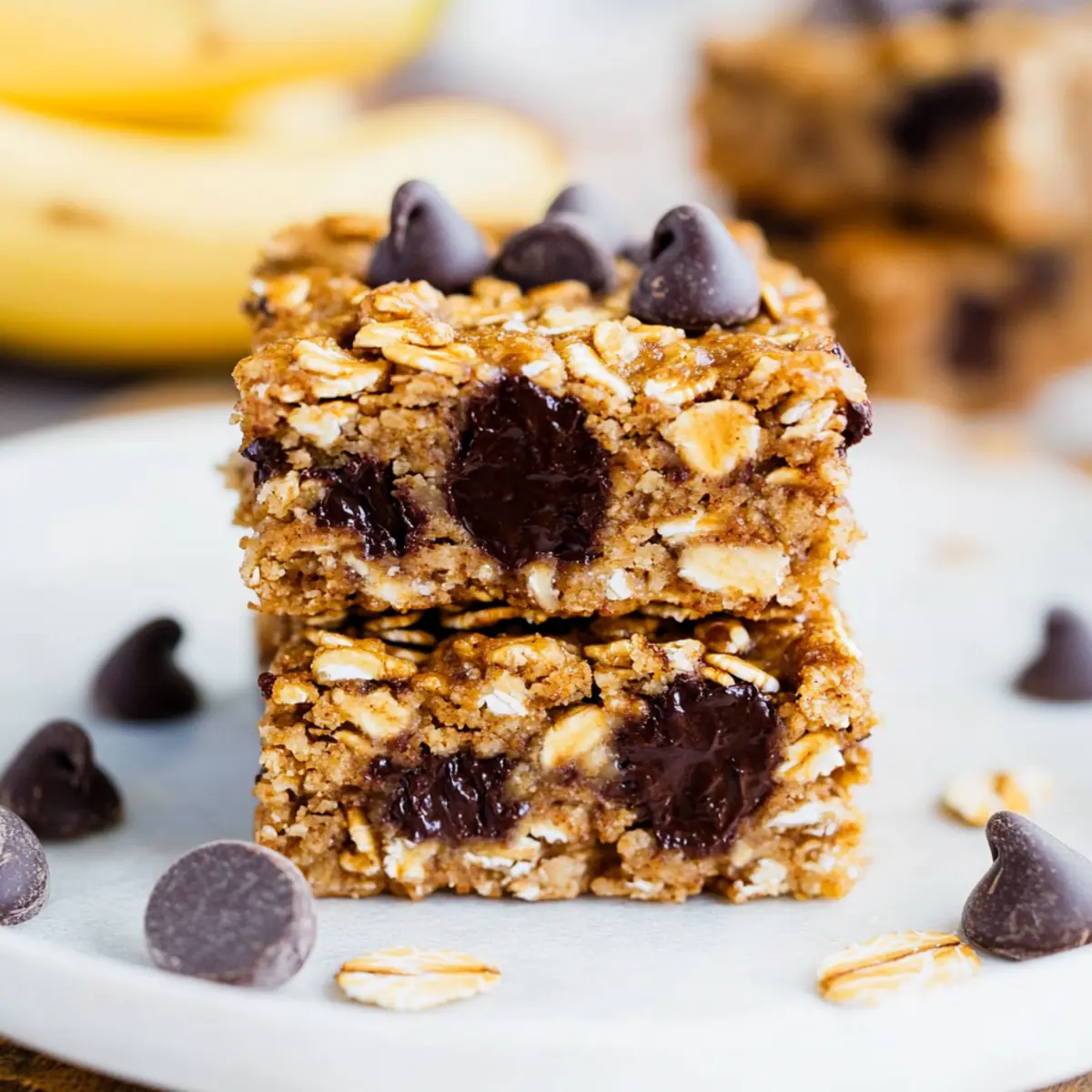 Healthy Banana Chocolate Chip Oat Bars Recipe for Easy Snacking