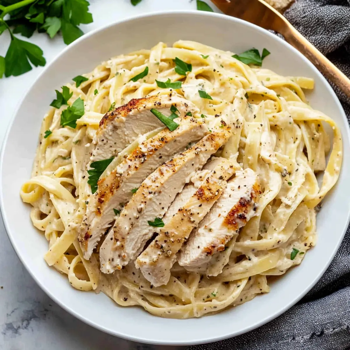 Comfort-Style Homemade Chicken Alfredo
