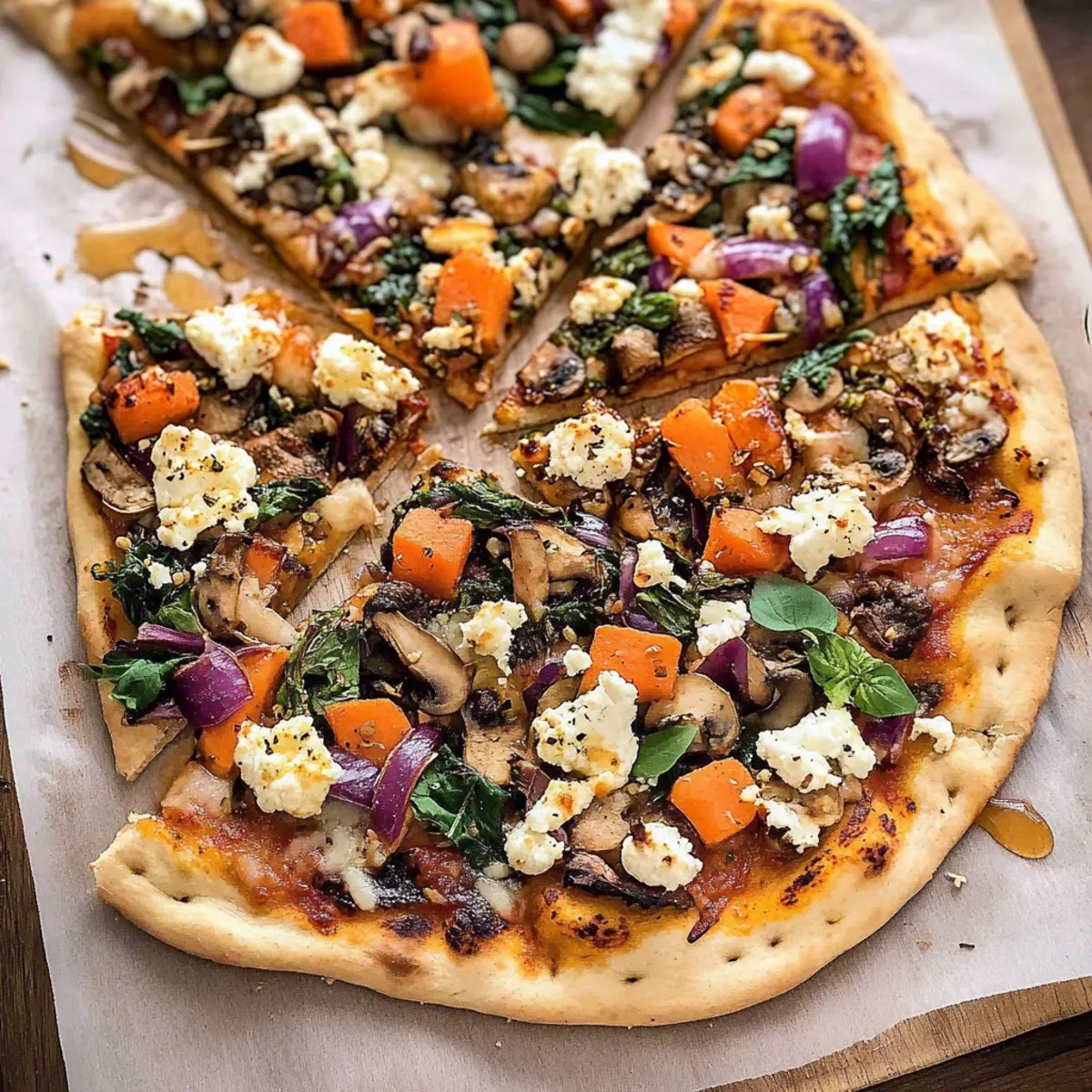 Delicious Hot Honey Veg Flatbread Pizza Recipe for Pizza Night