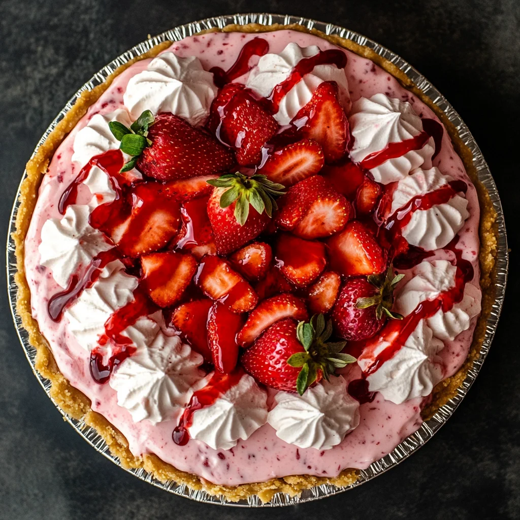 Frozen Strawberry Cream Pie: Delightfully Cool Treat - Easystepsrecipes
