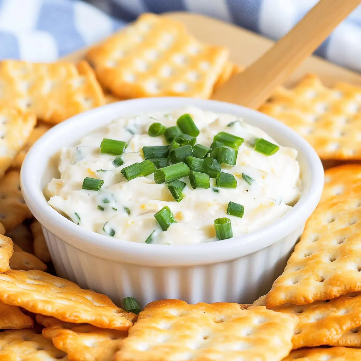Easy Chive & Cheese Crackers Recipe with Creamy Onion Spread