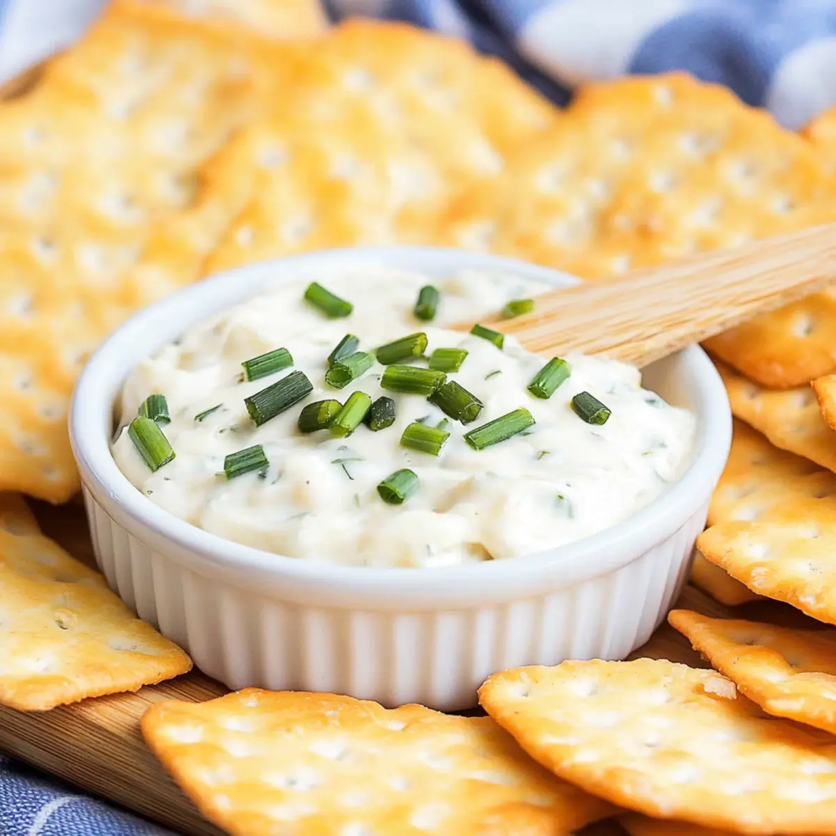 Easy Chive & Cheese Crackers Recipe with Creamy Onion Spread